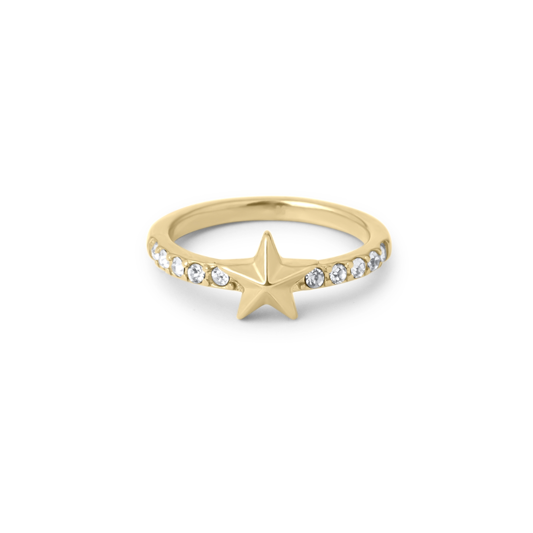 Stellar Ring – Elegante Ring met Ster en Steentjes | Be Golden