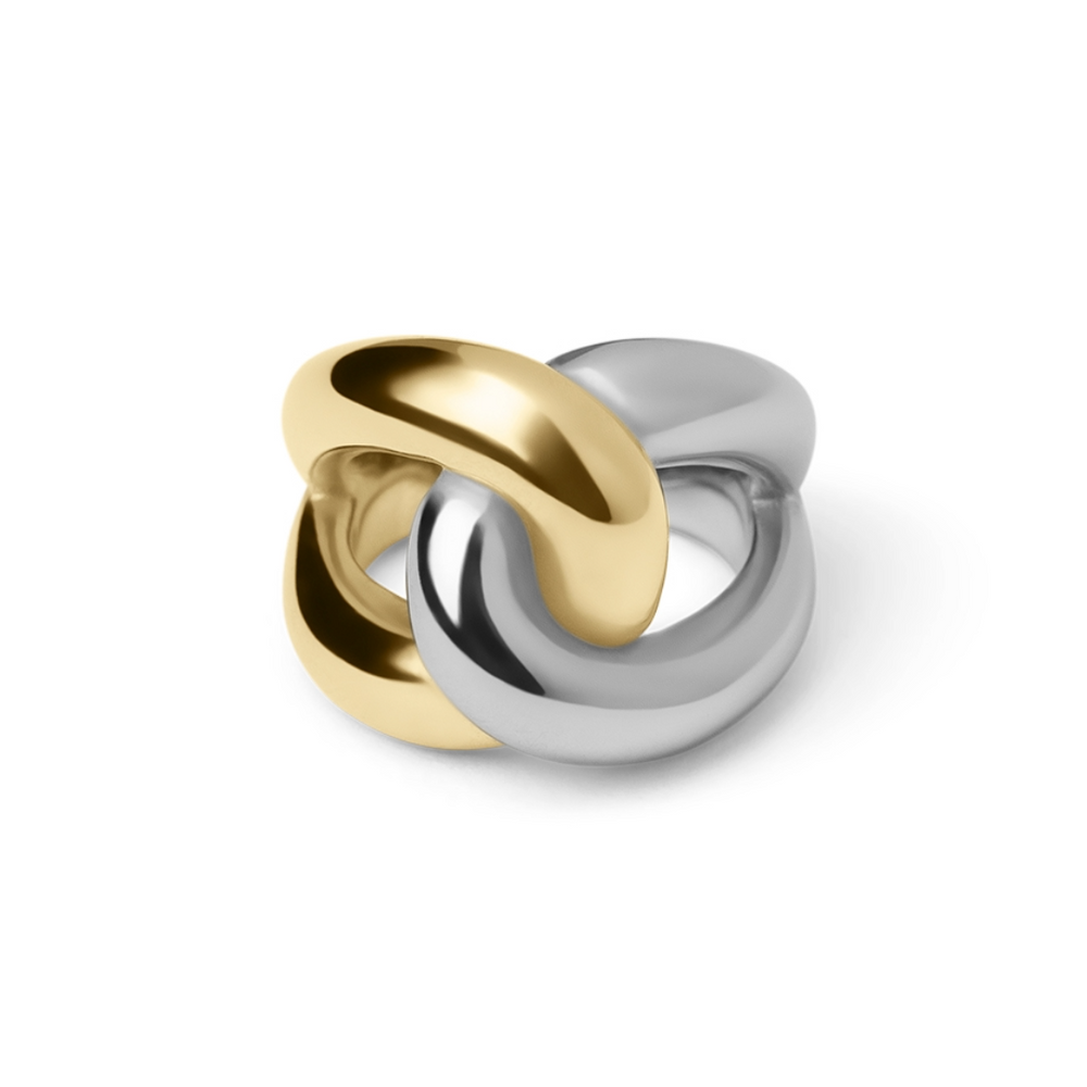 Connect Ring Bicolor | Waterproof Stainless Steel Jewelry | Be Golden