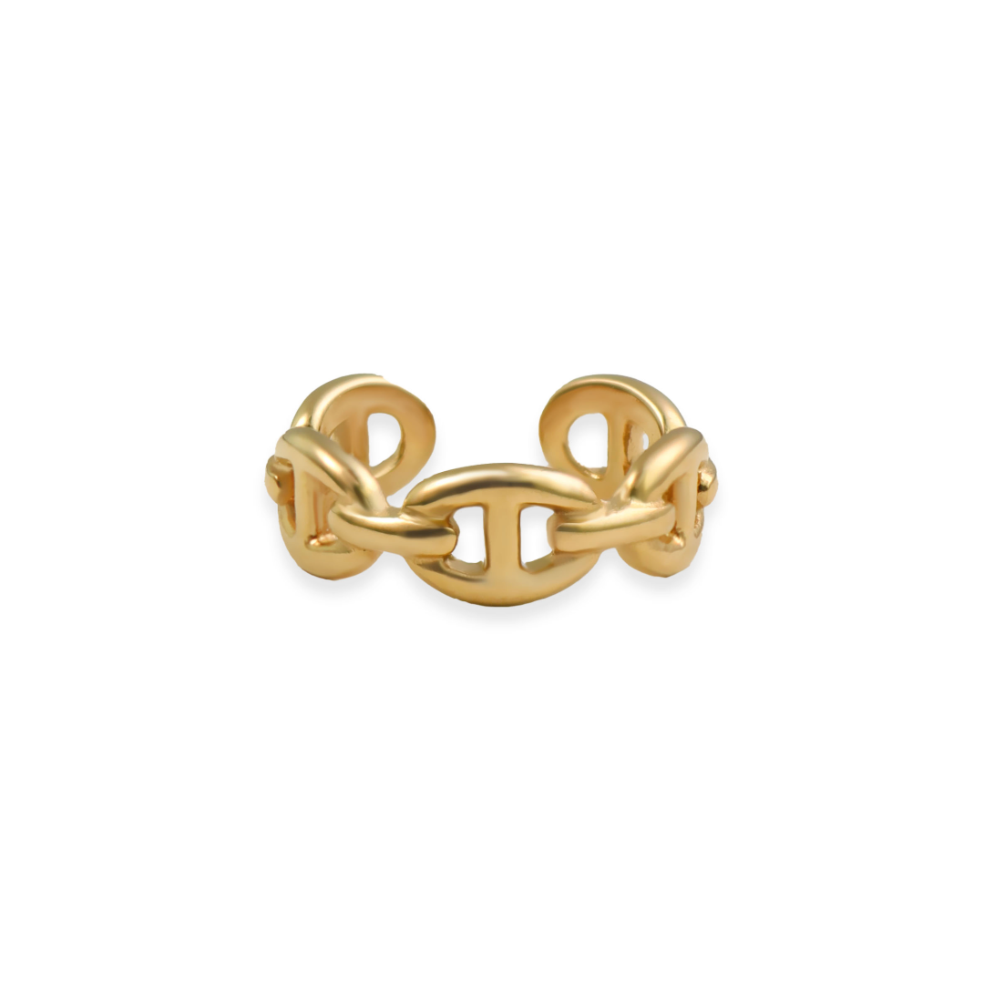 Poise Ring - Chunky chain ring met elegante uitstraling | Be Golden