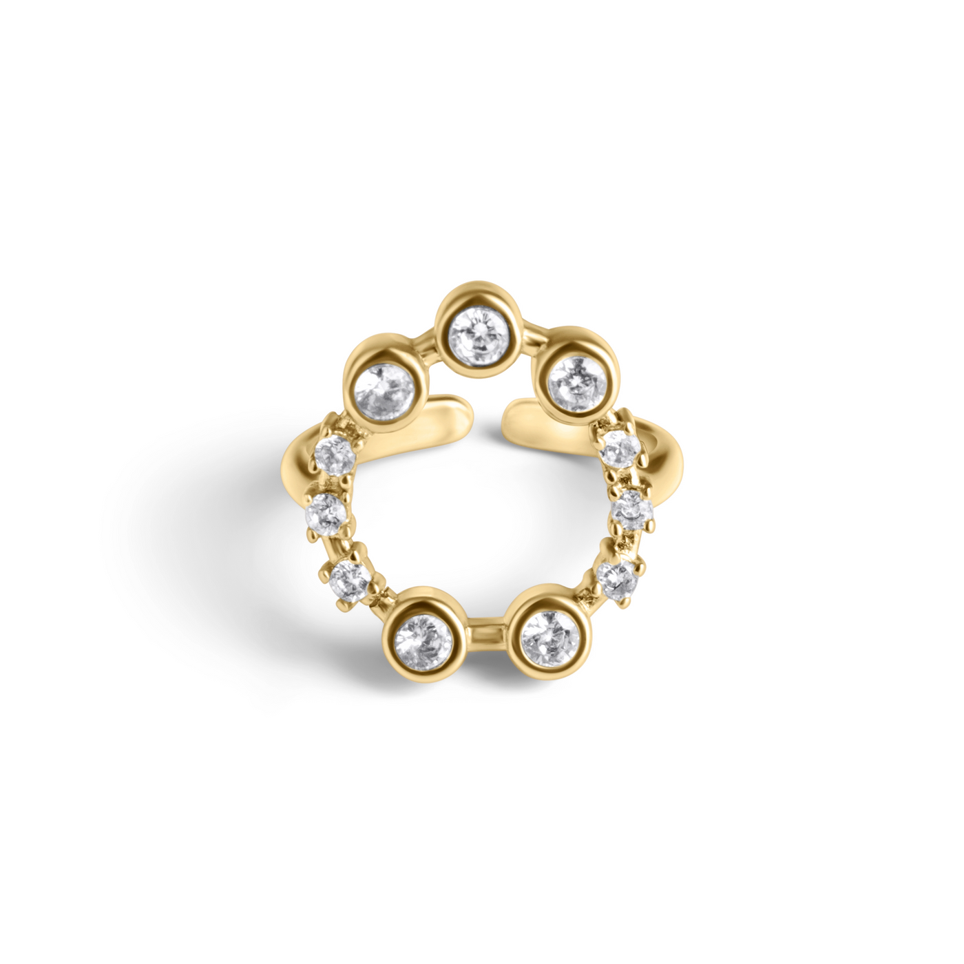 Slush Ring - Open statement ring with stones | Be Golden