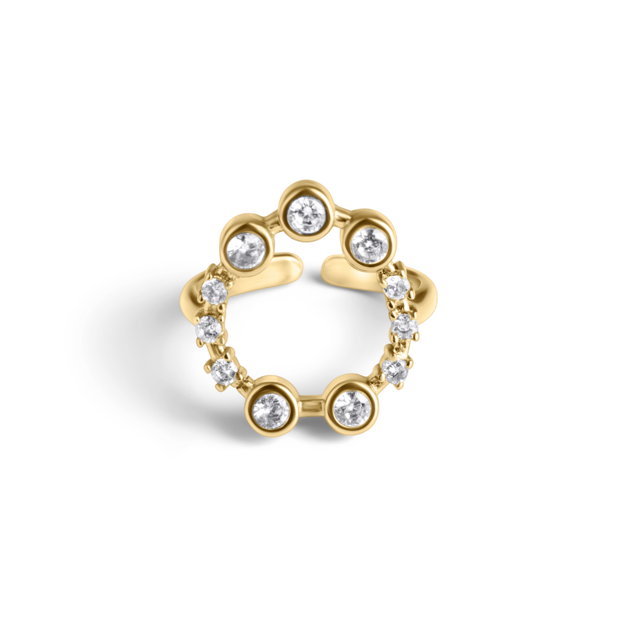 Slush Ring - Open statement ring with stones | Be Golden